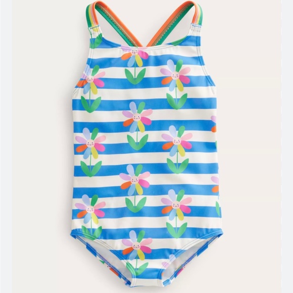 Mini Boden | Swim | Nwt Mini Boden Daisy Print Girl Swimsuit | Poshmark